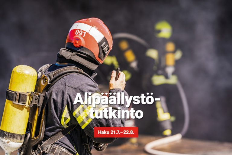 Haku alipäällystötutkintoon 21.7.–22.8.2025 - Pelastusopisto